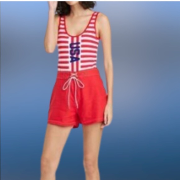 Isaac Morris | Tops | Nwt Isaac Morris Womens Blue Usa Graphic Bodysuit ...